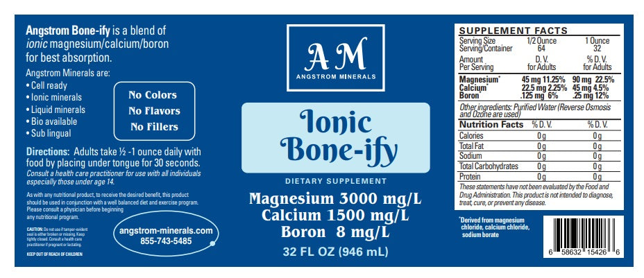 Bone-ify liquid ionic supplements by Angstrom Minerals