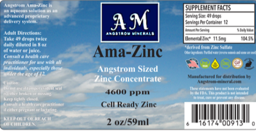 Angstrom ZInc Supplement Ama-Zinc by Angstrom Minerals
