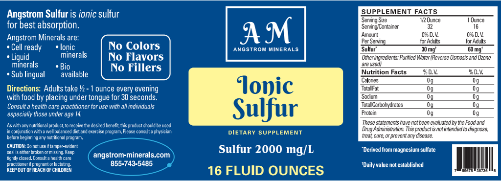 Angstrom Sulfur Supplement by Angstrom Minerals