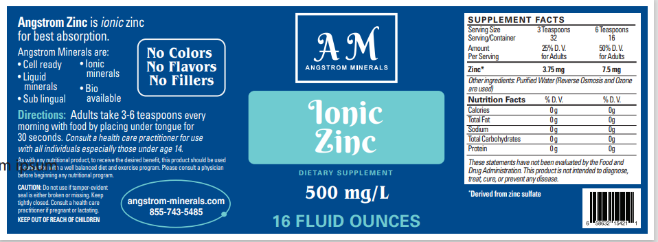 Angstrom Zinc Supplement by Angstrom Minerals Ionic Zinc