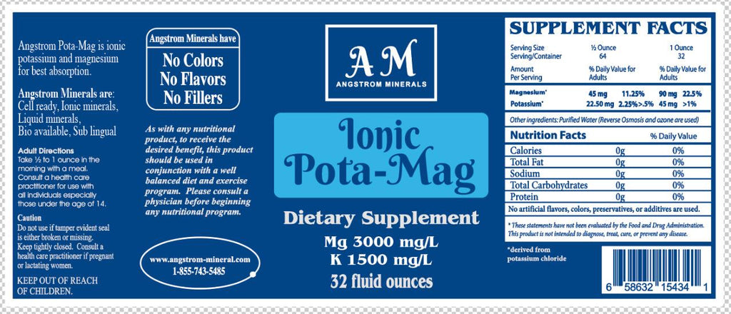 Angstrom Potassium with Magnesium case of 9, Pota-Mag