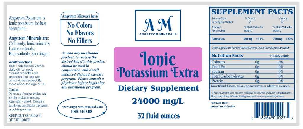 Potassium Xtra Supplement by Angstrom Minerals